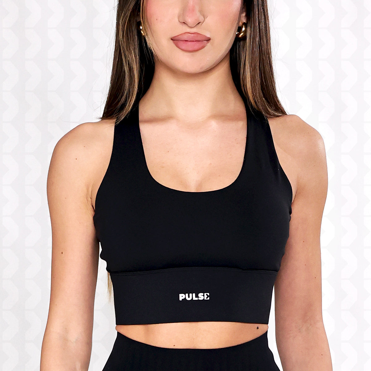 Black Buckle-up Back Design Bra | Pulse Fitness Wear