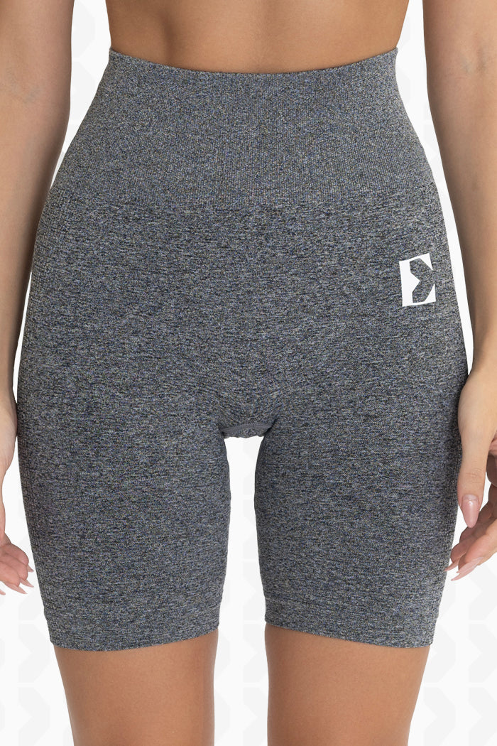 Gray Shorts Seamless Scrunchy Fusion Pulse Fitness Wear