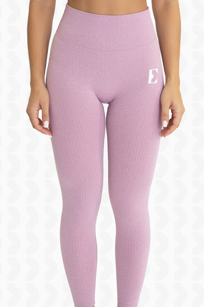 Pink Legging Ribbed Pulse Fitness Wear